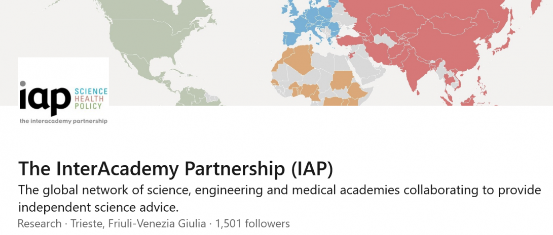 The InterAcademy Partnership (IAP) reaches 1,500 followers on LinkedIn