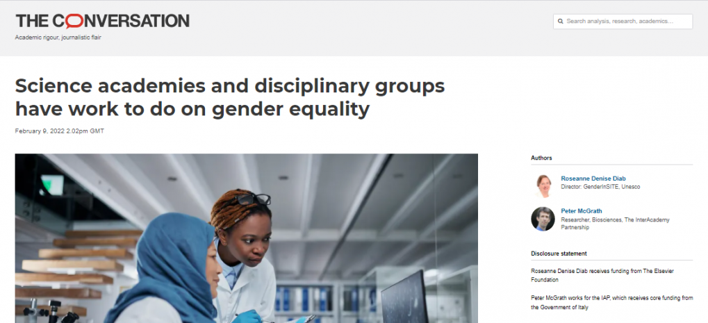 Science academies and disciplinary groups have work to do on gender ...
