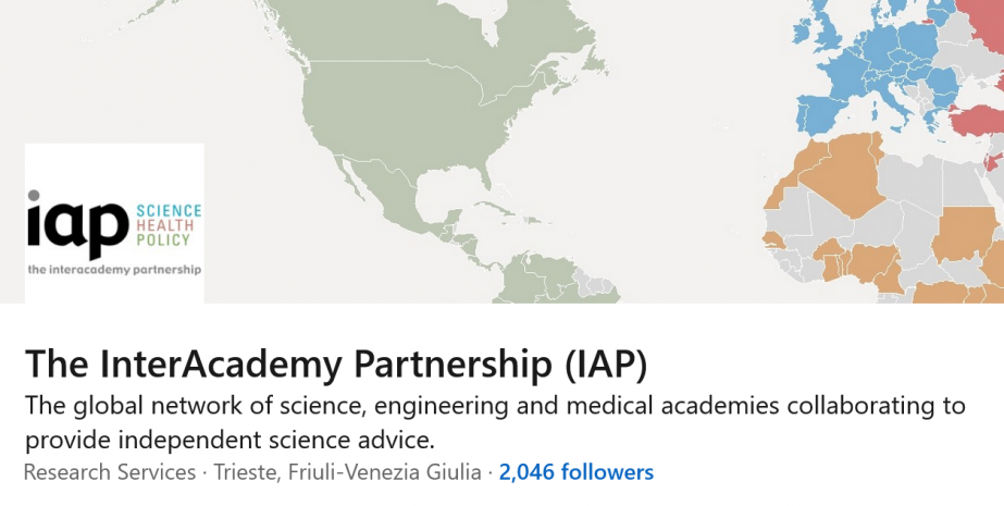 The InterAcademy Partnership (IAP) reaches 2,000 followers on LinkedIn