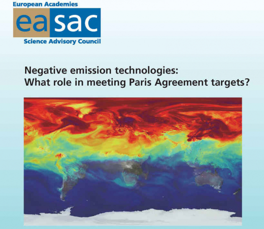 New report on negative emission technologies