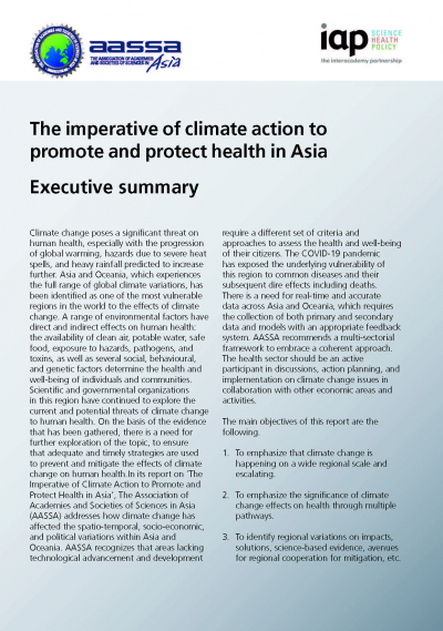 The imperative of climate action to promote and protect health in Asia ...