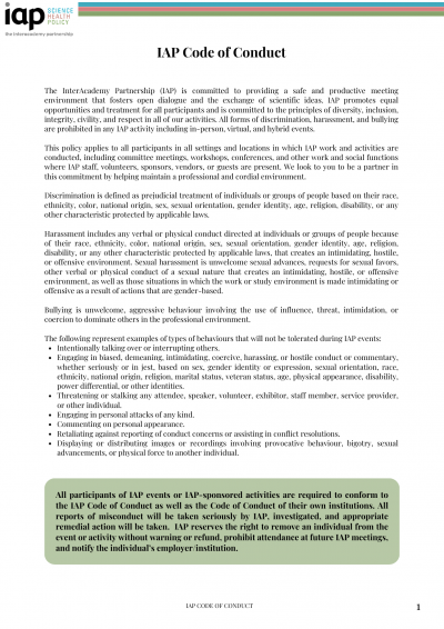IAP Code of Conduct