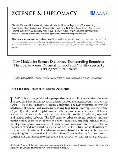 New Models for Science Diplomacy Transcending Boundries: The ...