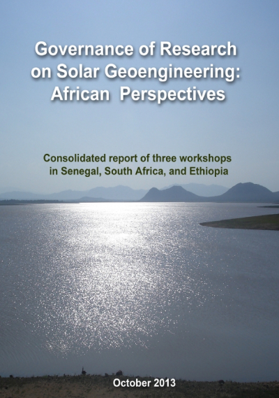 Governance of Research on Solar Geoengineering: African Perspectives